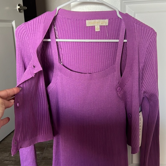 Dresses | Purple Dress With Long Sleeve Top That Comes Off Brand New ...